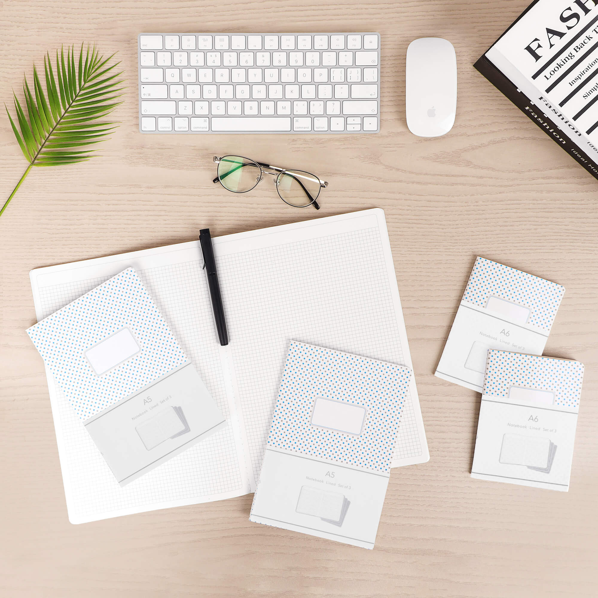 A4, A5, A6, Work Notebook of Blank, Line, Squared Style– JIAWEI WORLD