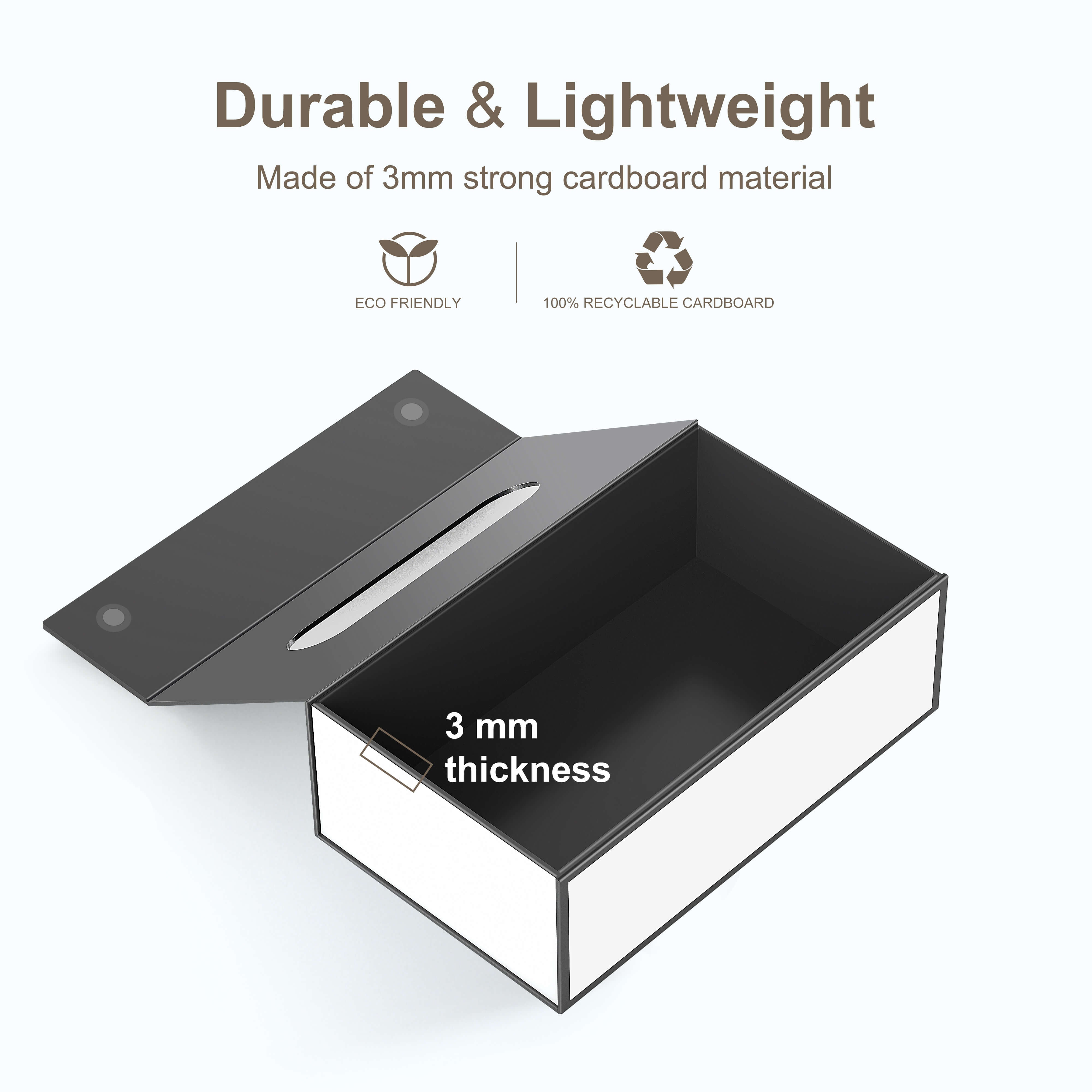 Rectangular Foldable Cardboard Tissue Box Holders– JIAWEI WORLD